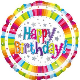 Oaktree 18" Bright Stripe Birthday Holographic - 228328 - Northwest ...