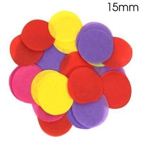 Oaktree Tissue Paper Confetti Flame Retardant Round 15mm x 14g Mixed ...