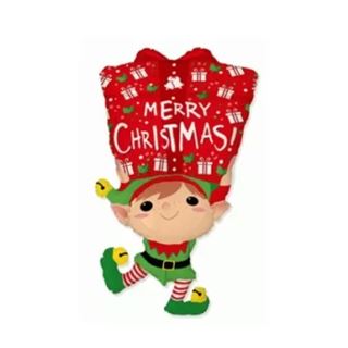 Flex Metal CHRISTMAS ELF BALLOON - Northwest Greetings / Balloon World