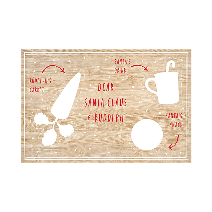 Wooden 'Snacks For Santa' Board 20cm x 30cm - XMA5707OB - Northwest ...
