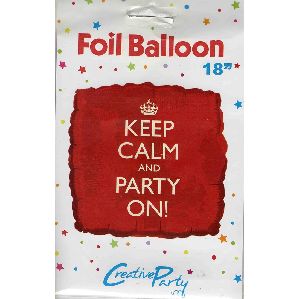 Creative Party - Keep Calm And Party On! - 18" - B97896 - Northwest ...