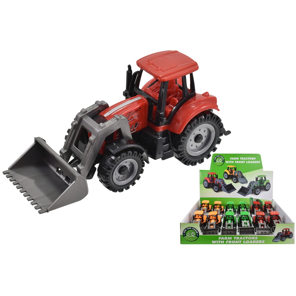 Plastic Tractors With Front Loaders (3 Asst Colours) - Northwest ...