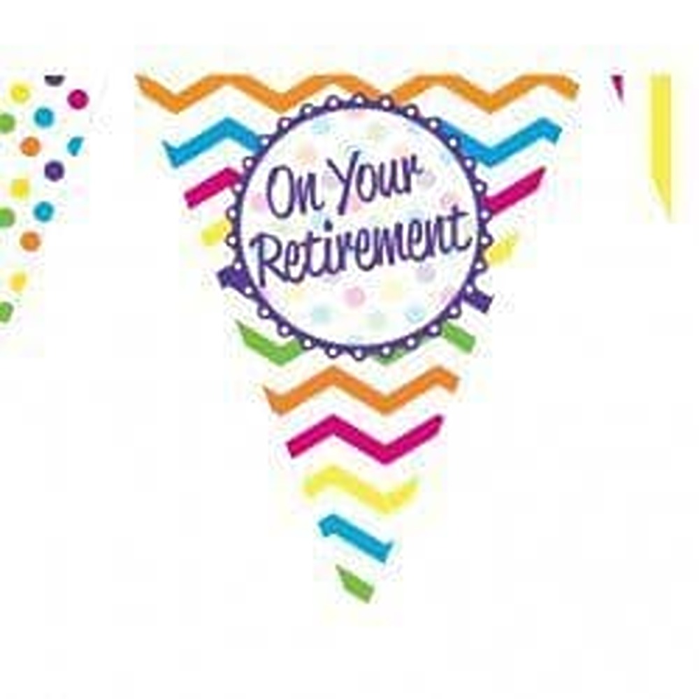 Chevron Stripe On Your Retirement Paper Flag Bunting - Northwest ...