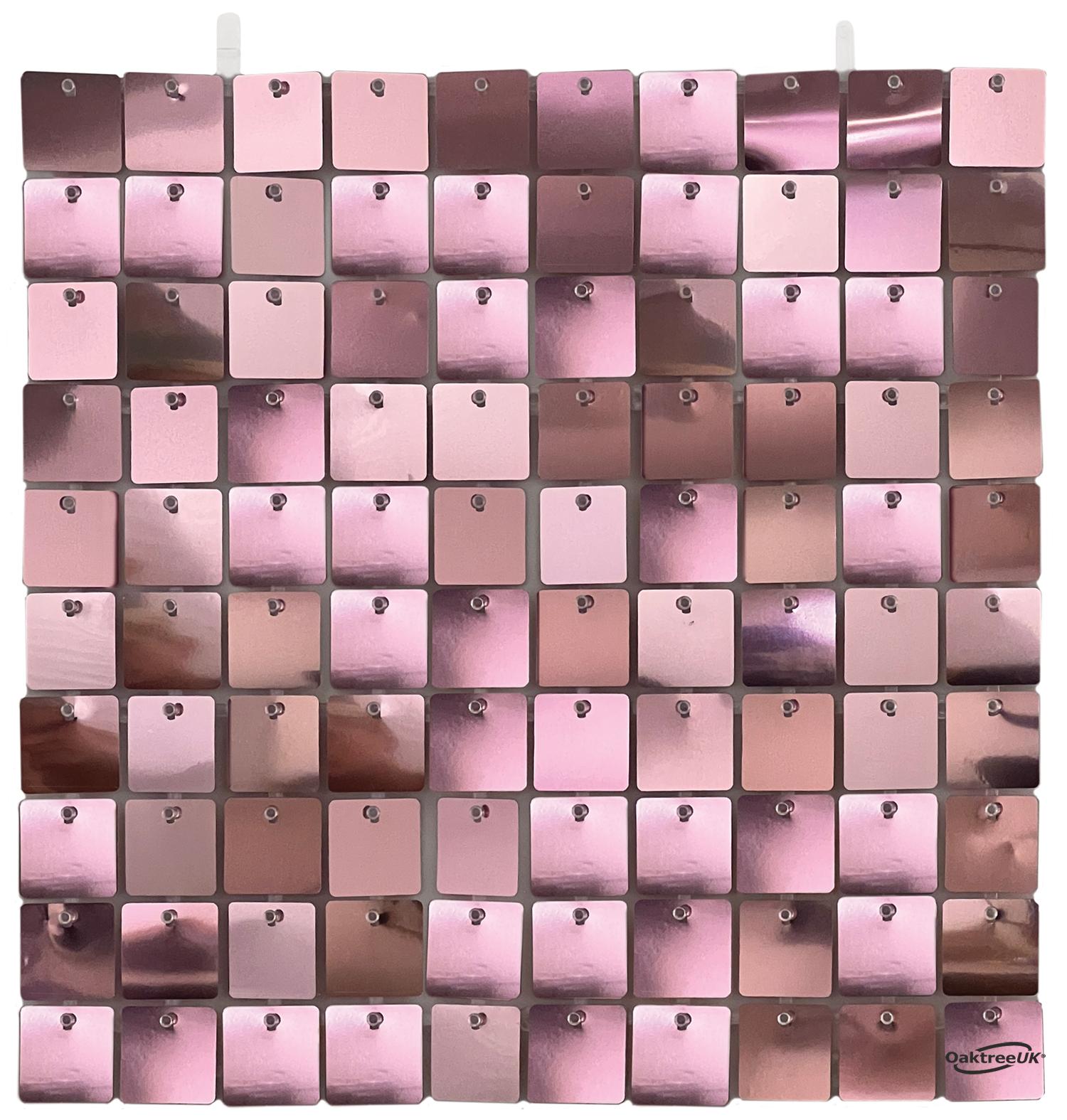 Sequin Shimmer Wall Panel 30cm x 30cm Metallic Rose Gold (100 Squares ...