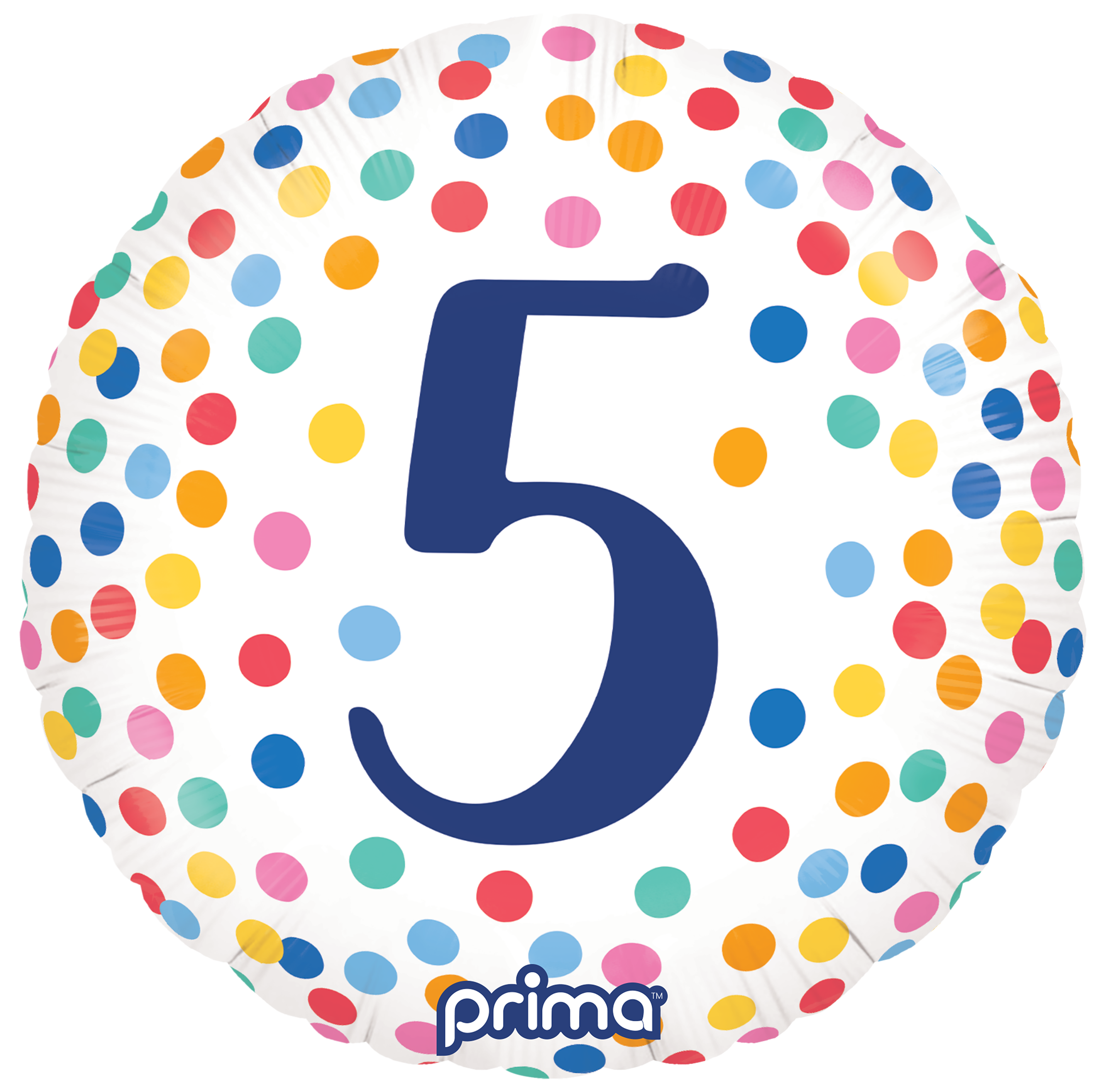 Prima - 18” Round Happy Birthday Colorful Confetti 5 - PF-BDC5-18-50-1 ...