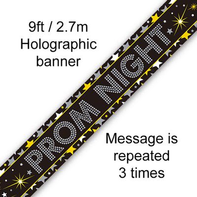 9ft Banner Prom Night Stars Holographic - Northwest Greetings / Balloon ...
