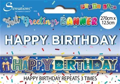 Happy Birthday Male Birthday Banner - BN/54 - Northwest Greetings ...