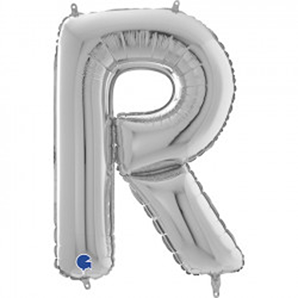 FOIL BALLOON LETTER R SILVER 26" - 26379S - Northwest Greetings ...