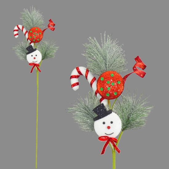 57548 - 75cm SNOW CANDY CANE LONG SPRAY - Northwest Greetings / Balloon ...
