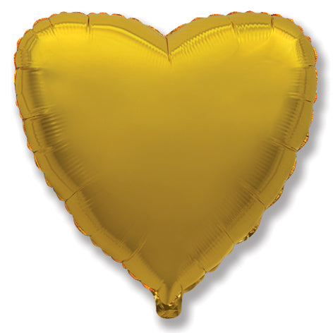 9" Airfill Only Metallic Gold Heart Foil Balloon - 202500O - Northwest ...